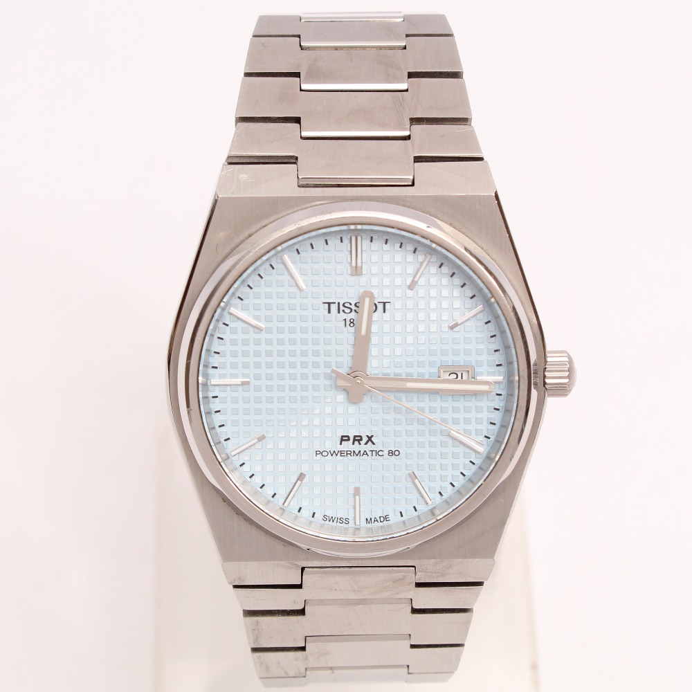 Pre-owned Tissot PRX Powermatic 80 Pale Blue Dial Automatic Men's Watch ...